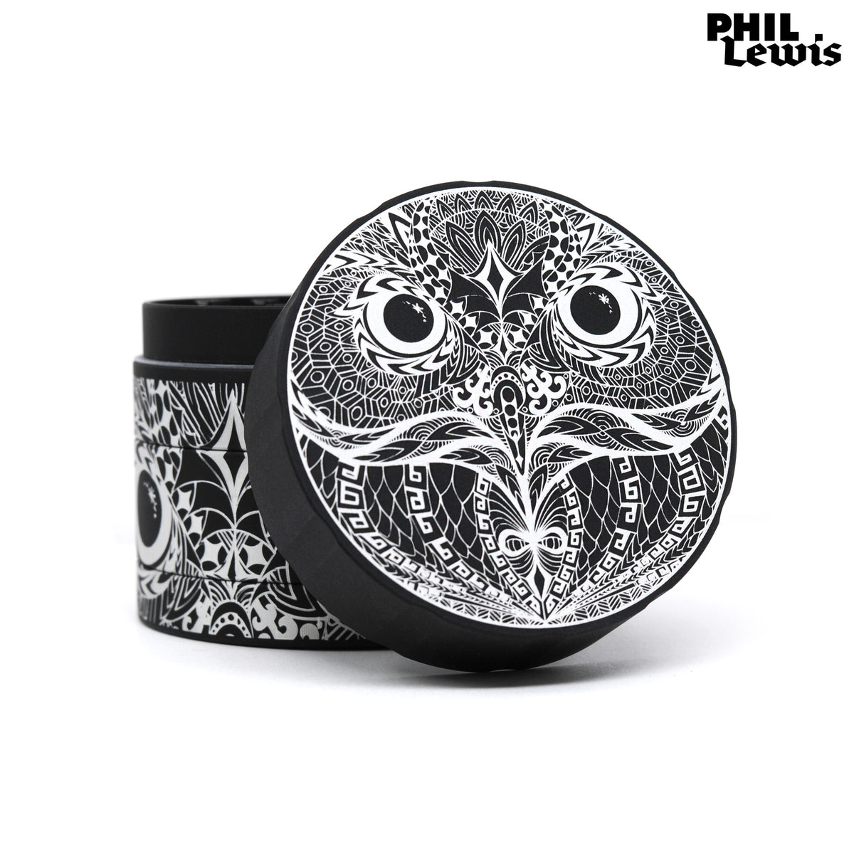 Phil Lewis Owl Eyes Laser Etch Homegrown Standard Grinder – Cali Crusher
