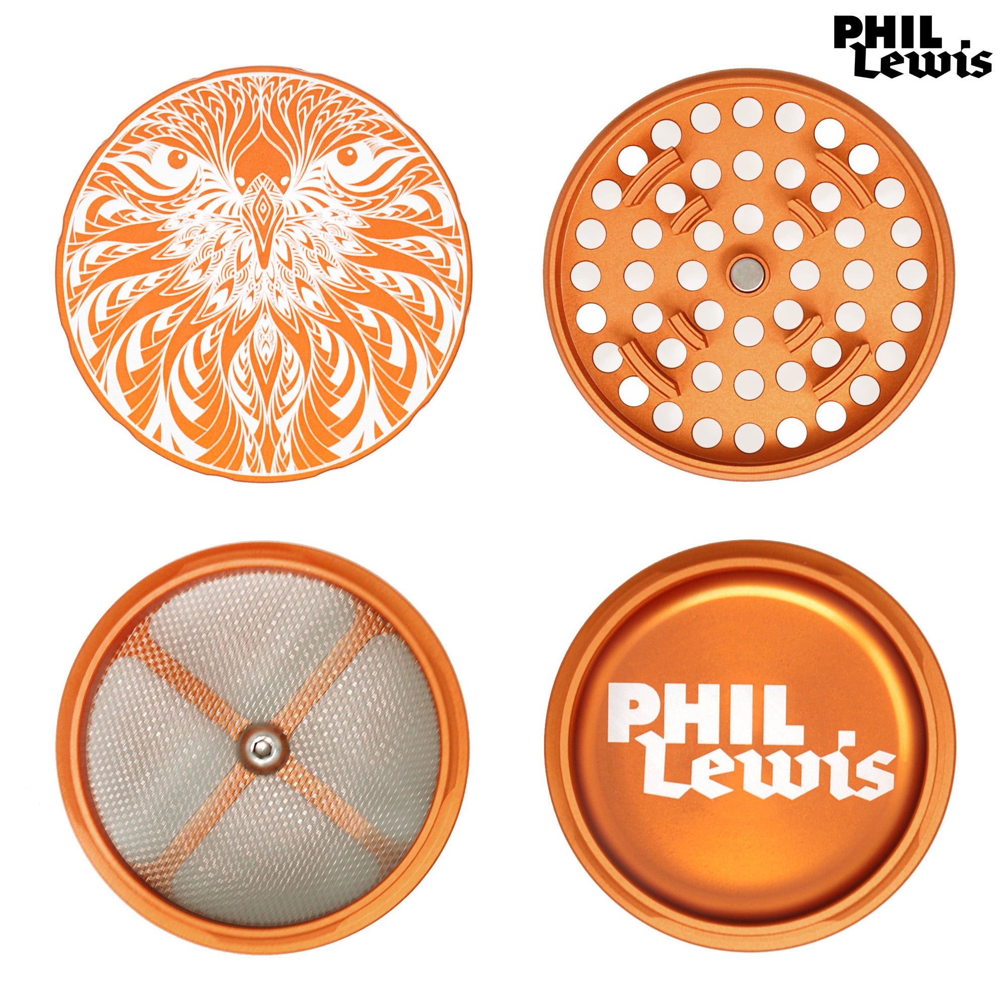 Phil Lewis Hawk Laser Etch Homegrown Standard Grinder – Cali Crusher